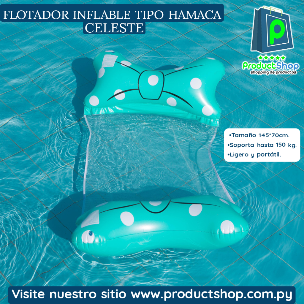 Flotador Inflable en Forma de Hamaca Celeste - ProductShop