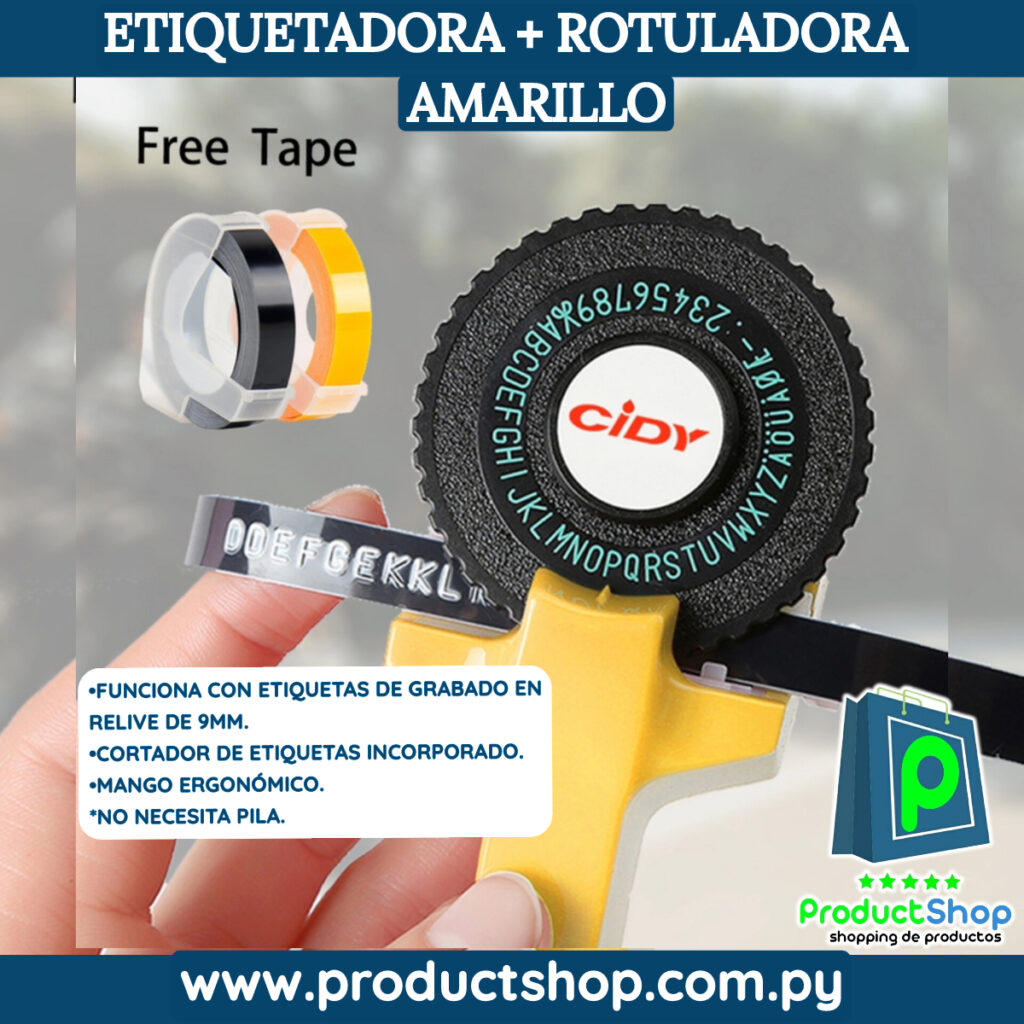 Etiquetadora – Rotuladora Color Amarillo - ProductShop