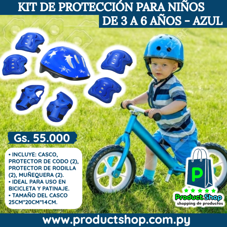Kit de Protección para Niños de 3 a 6 años - Azul - ProductShop