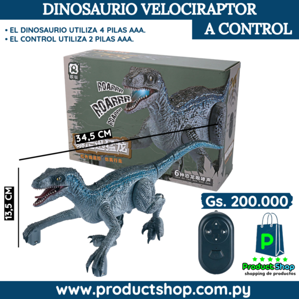 Dinosaurio Velociraptor a Control Remoto - ProductShop